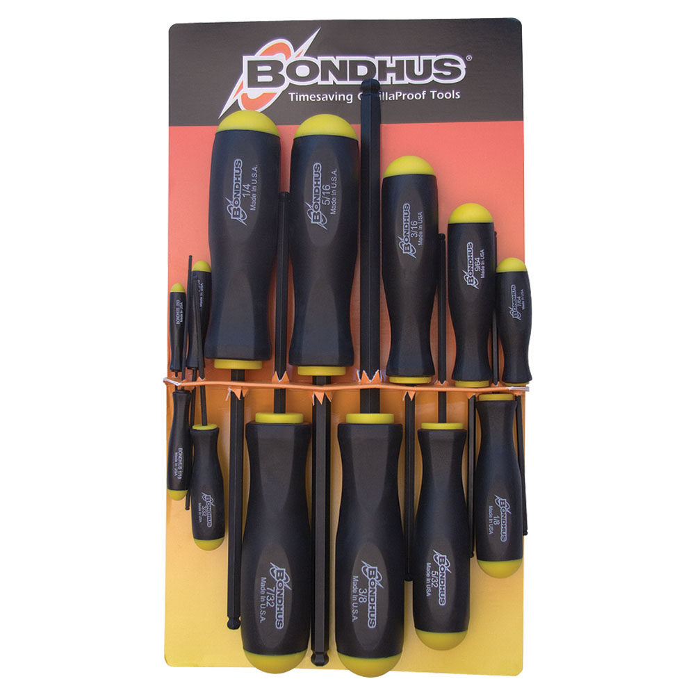 BONDHUS BALL END HEX SCREWDRIVER SET IMP 13 PIECE Motion Australia
